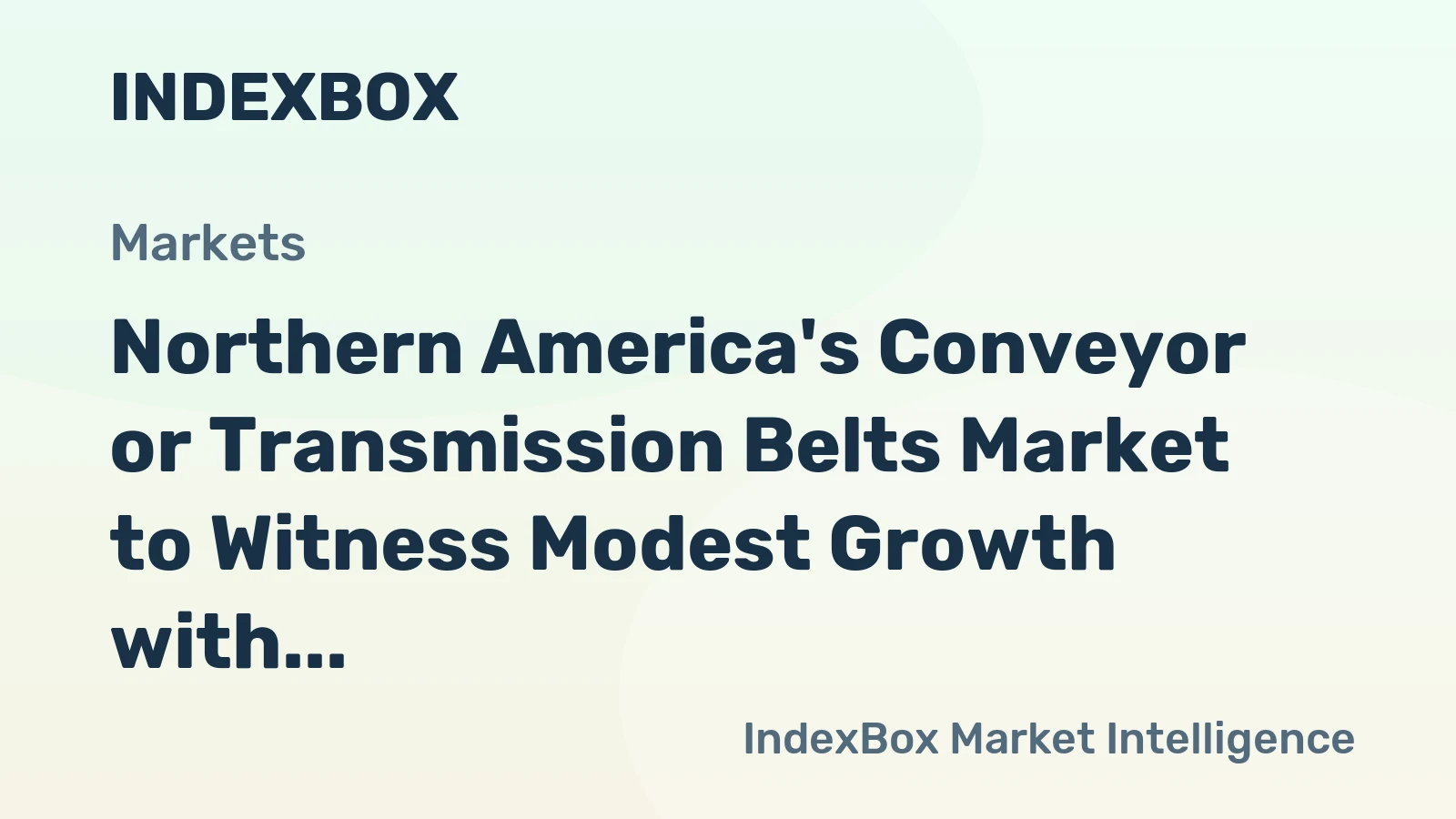 Northern America's Conveyor or Transmission Belts Market to Witness Modest Growth with +0.3% CAGR by 2035