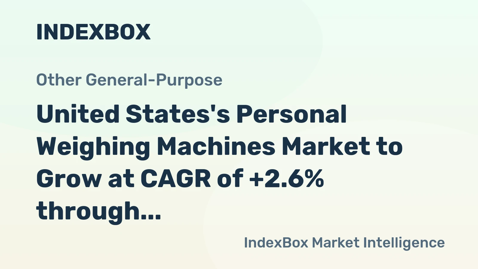 United States's Personal Weighing Machines Market to Grow at CAGR of +2.6% through 2035, Reaching $381M in Value
