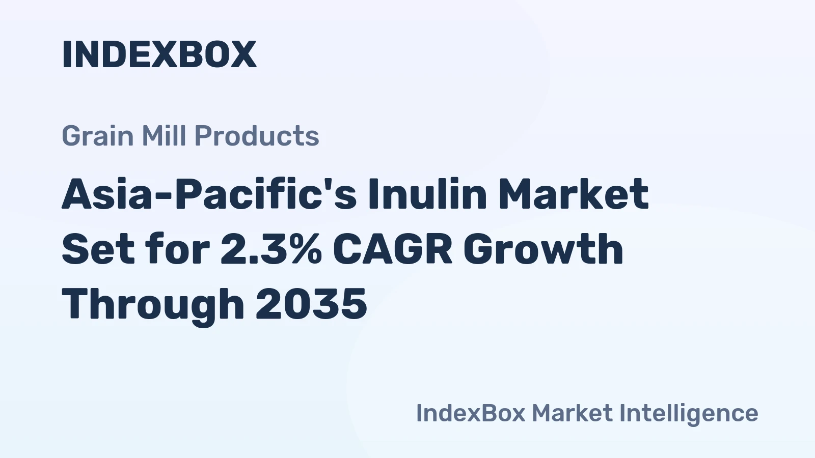 Asia-Pacific's Inulin Market Set for 2.3% CAGR Growth Through 2035