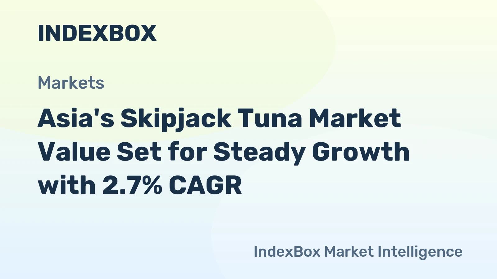 Asia's Skipjack Tuna Market Value Set for Steady Growth with 2.7% CAGR