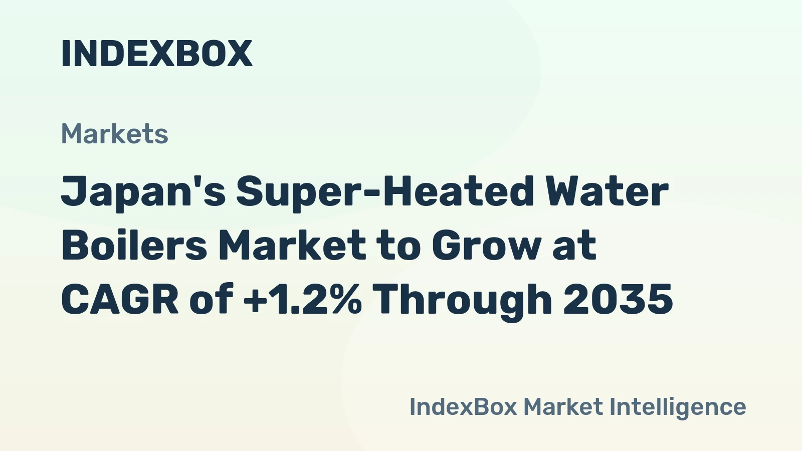 Japan's Super-Heated Water Boilers Market to Grow at CAGR of +1.2% Through 2035