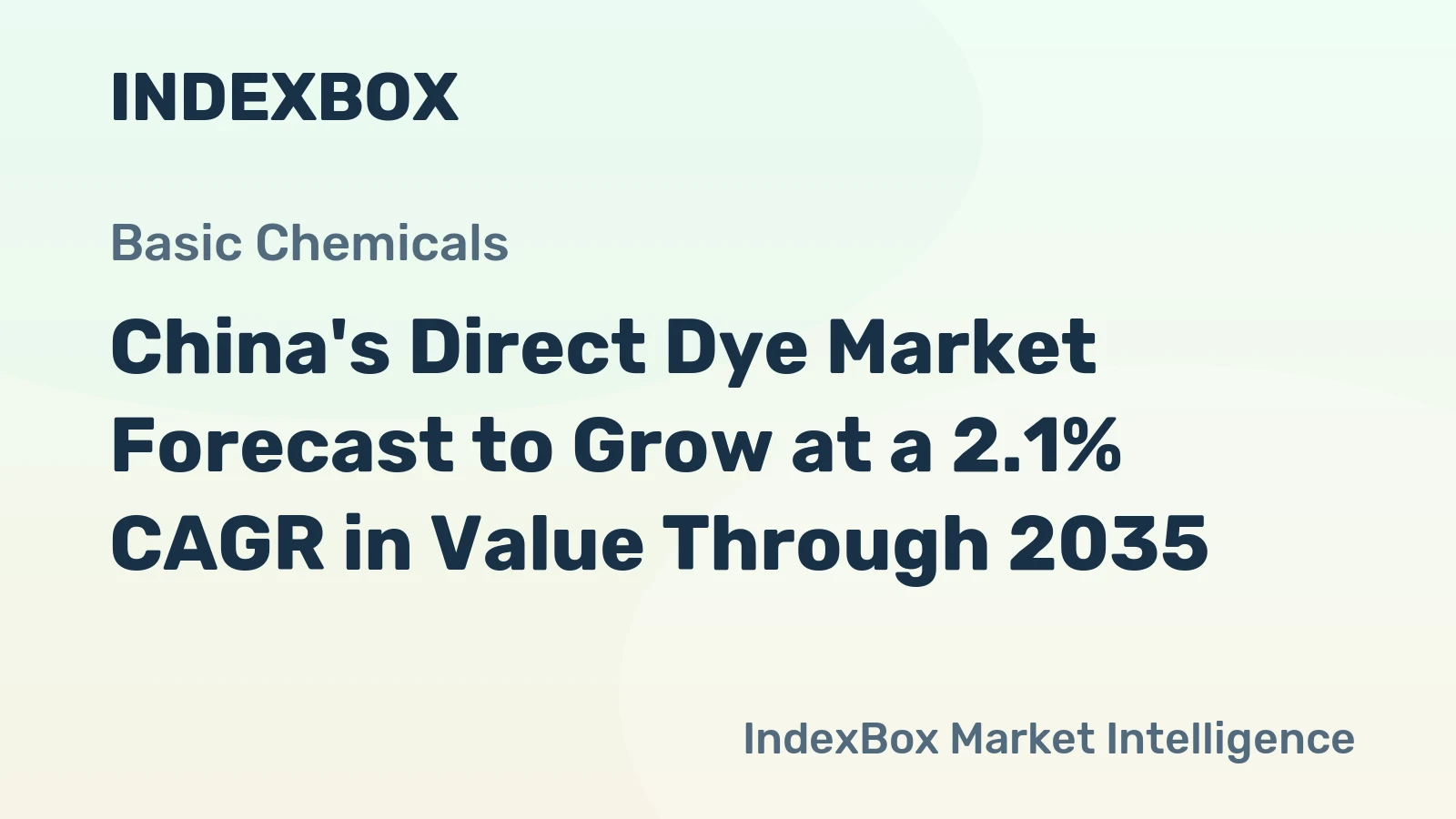 China's Direct Dye Market Forecast to Grow at a 2.1% CAGR in Value Through 2035