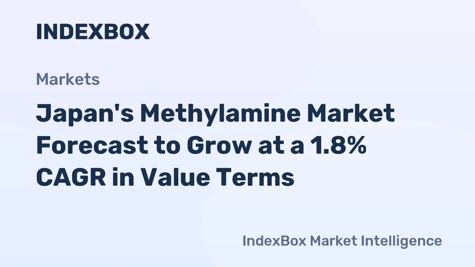 Japan's Methylamine Market Forecast to Grow at a 1.8% CAGR in Value Terms