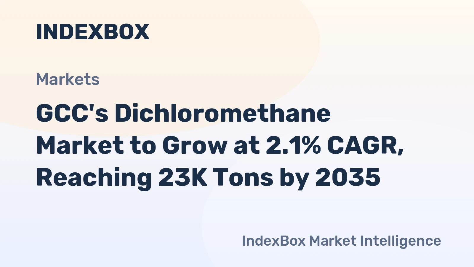 GCC's Dichloromethane Market to Grow at 2.1% CAGR, Reaching 23K Tons by 2035