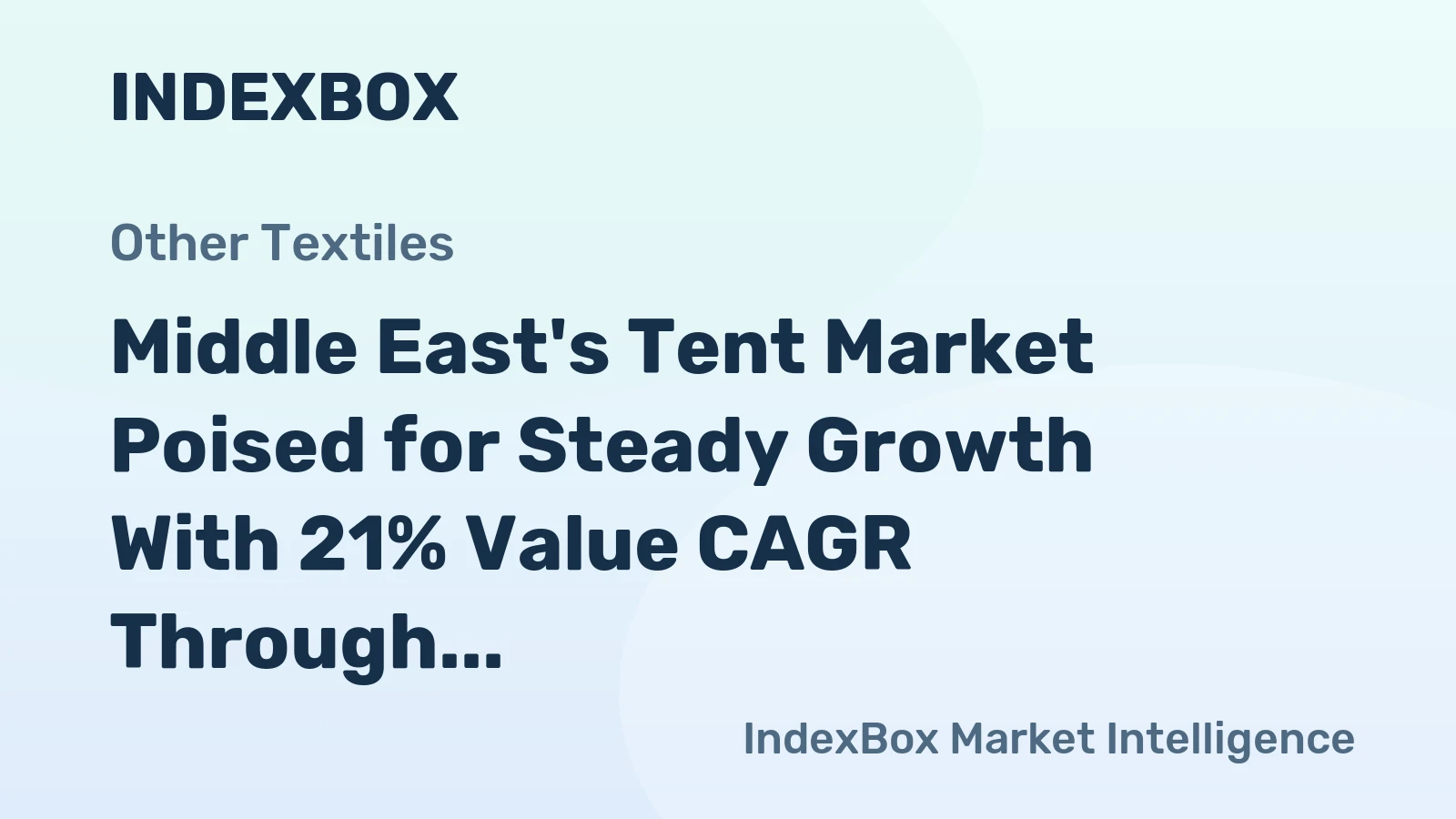 Middle East's Tent Market Poised for Steady Growth With 21% Value CAGR Through 2035