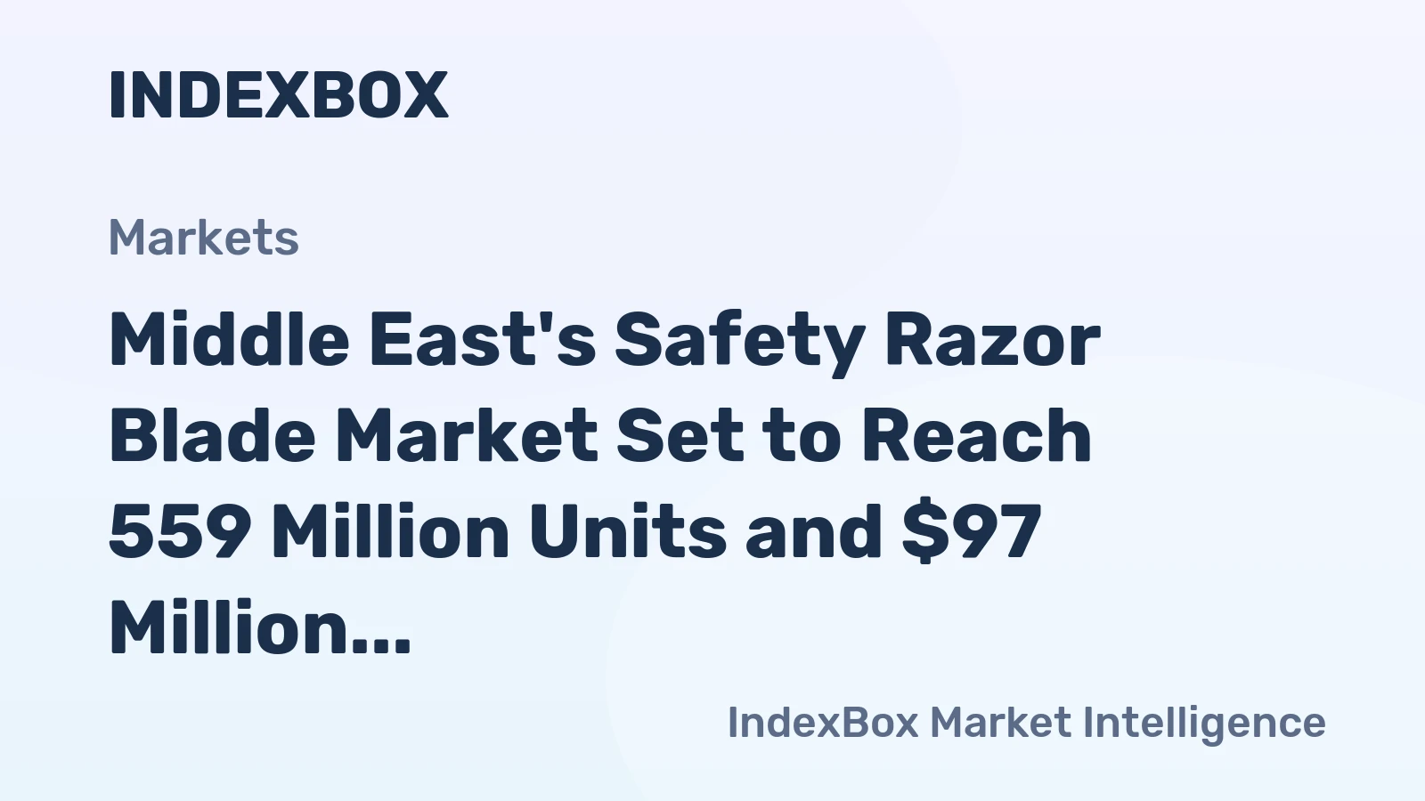 Middle East's Safety Razor Blade Market Set to Reach 559 Million Units and $97 Million by 2035