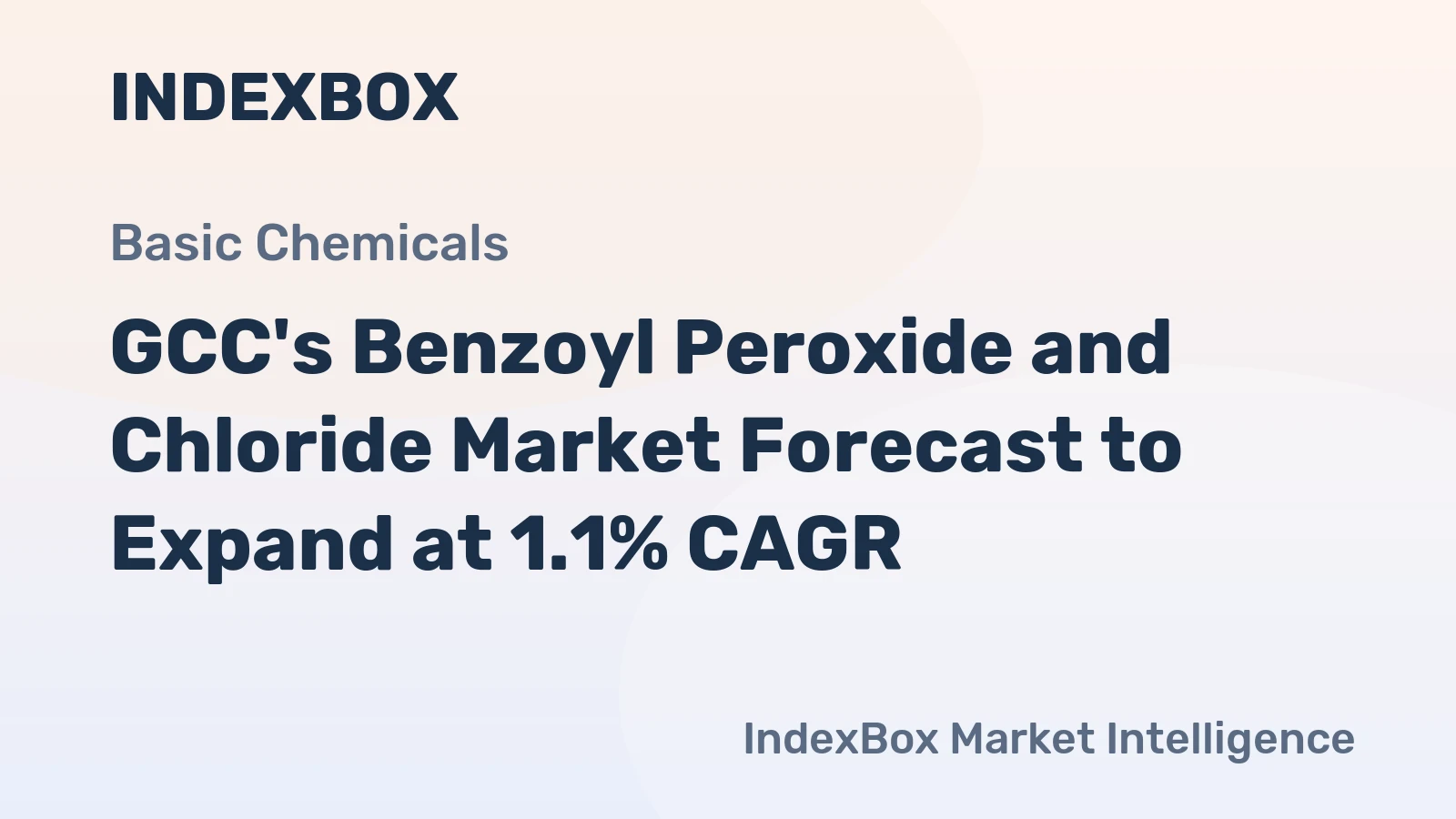 GCC's Benzoyl Peroxide and Chloride Market Forecast to Expand at 1.1% CAGR