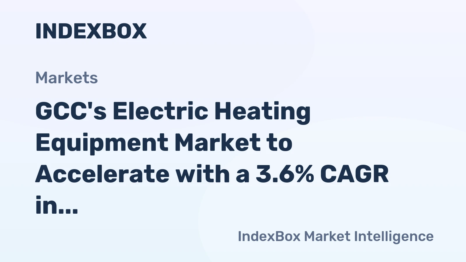 GCC's Electric Heating Equipment Market to Accelerate with a 3.6% CAGR in Value Through 2035