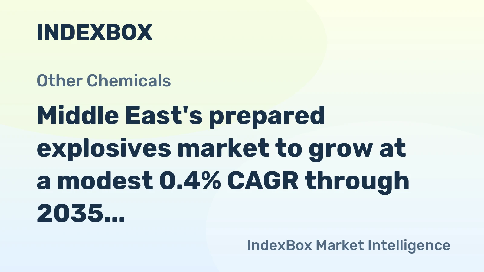 Middle East's prepared explosives market to grow at a modest 0.4% CAGR through 2035, reaching 413K tons, driven by sustained regional demand.