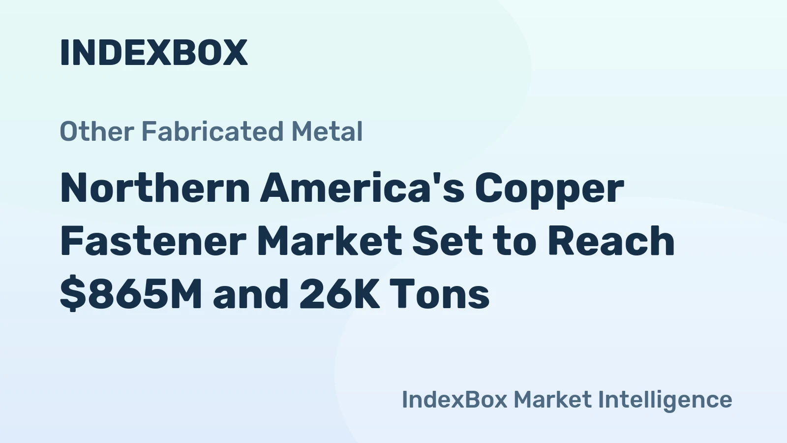 Northern America's Copper Fastener Market Set to Reach $865M and 26K Tons