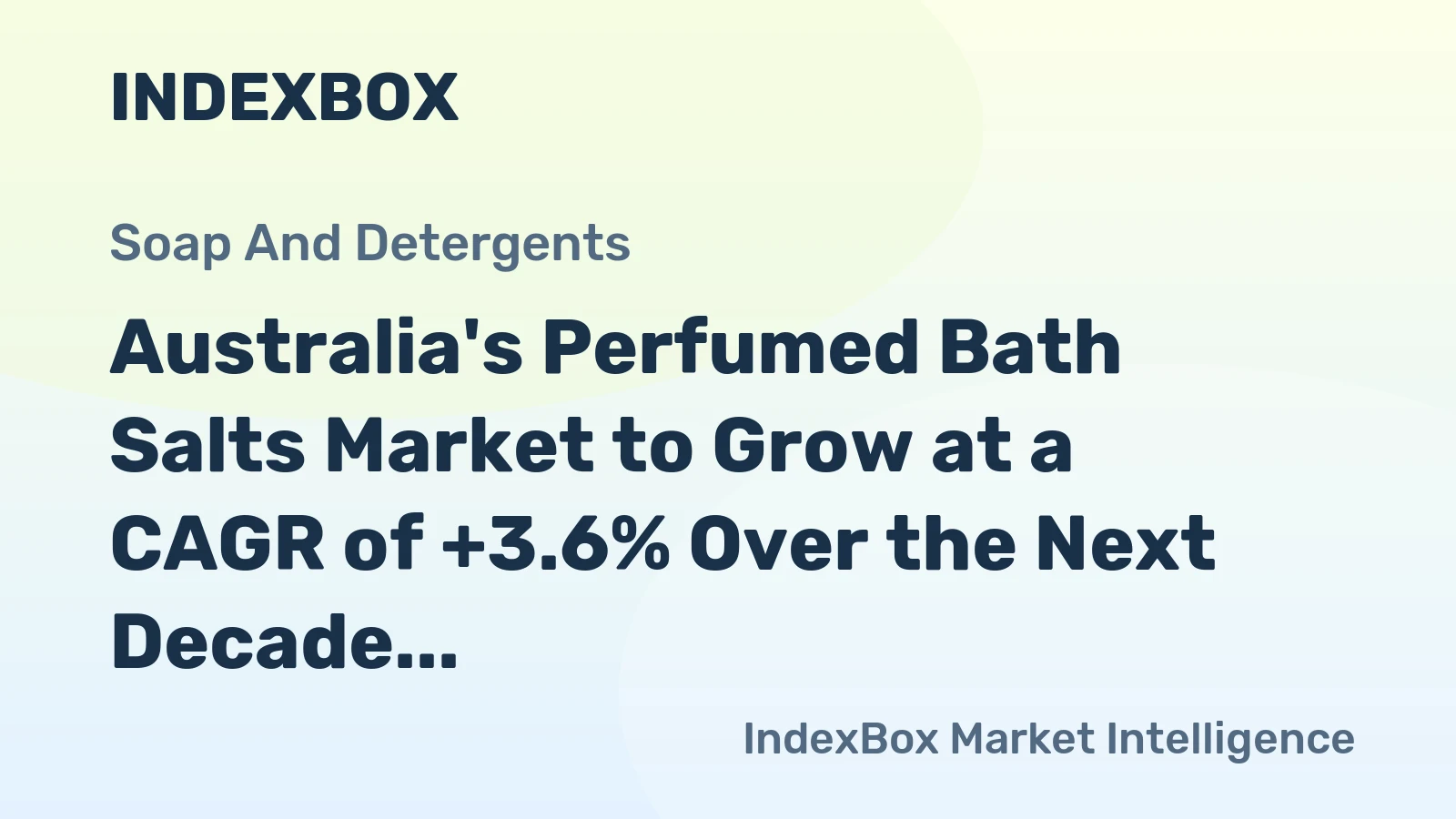 Australia's Perfumed Bath Salts Market to Grow at a CAGR of +3.6% Over the Next Decade