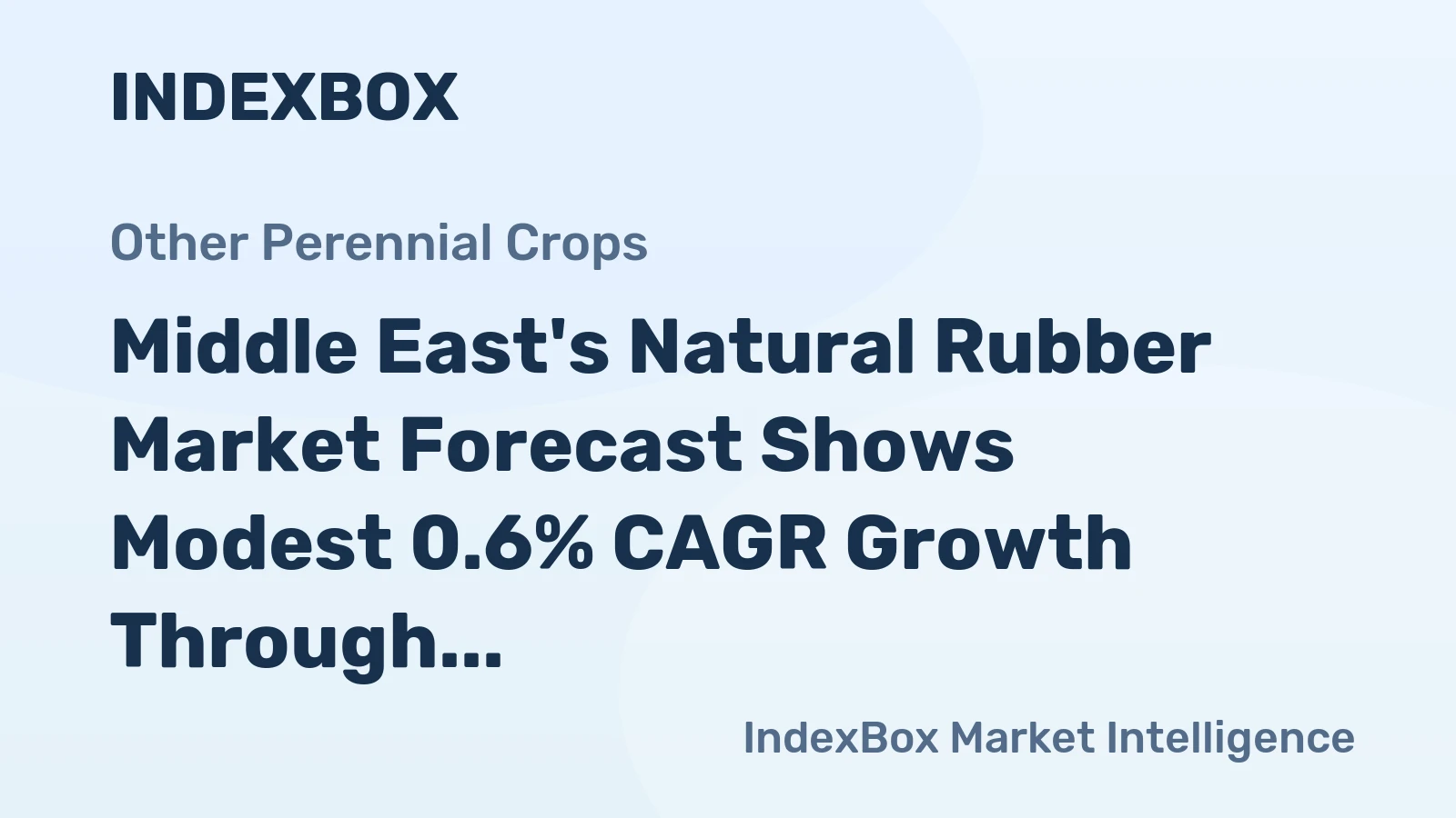 Middle East's Natural Rubber Market Forecast Shows Modest 0.6% CAGR Growth Through 2035