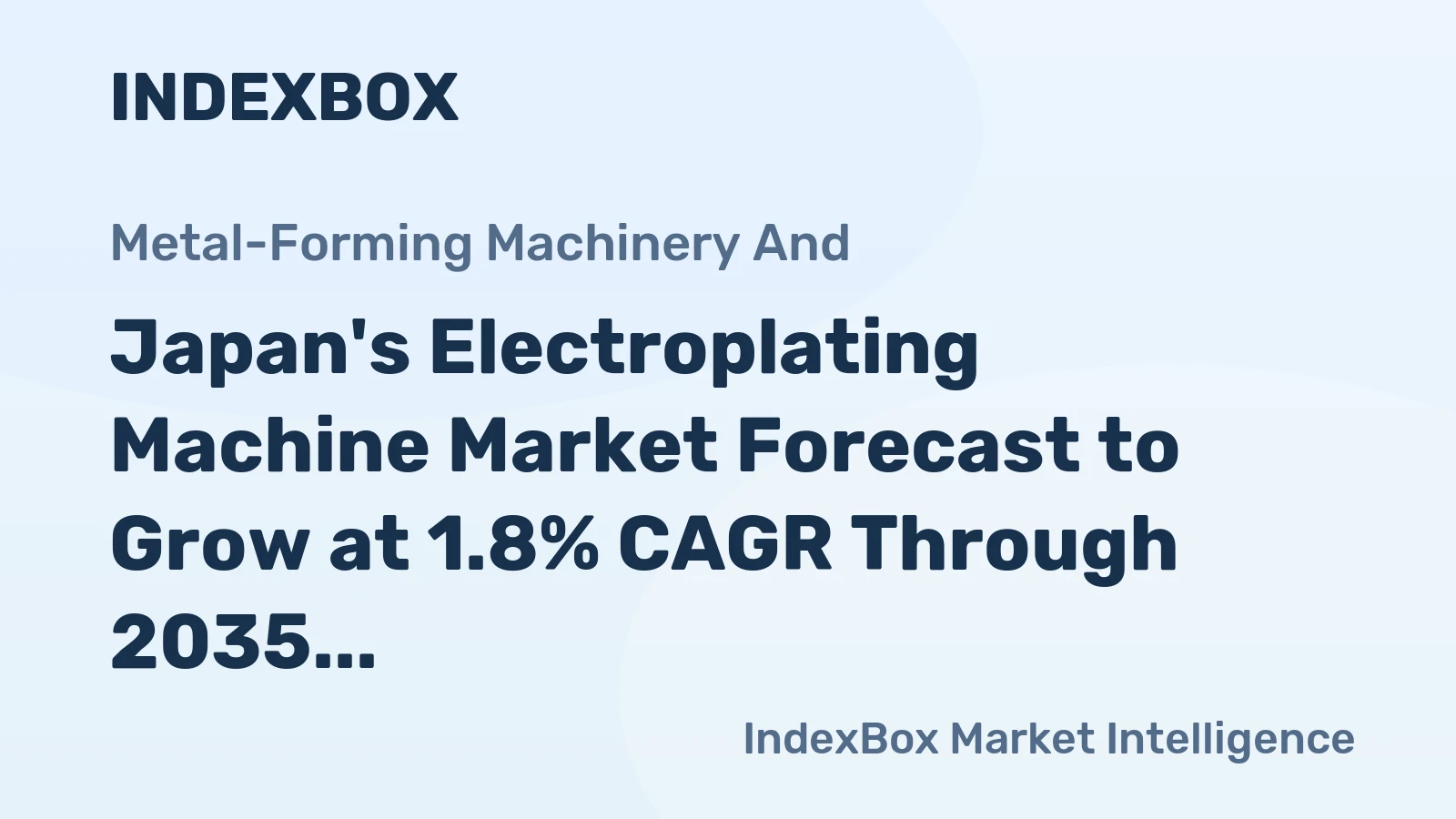 Japan's Electroplating Machine Market Forecast to Grow at 1.8% CAGR Through 2035