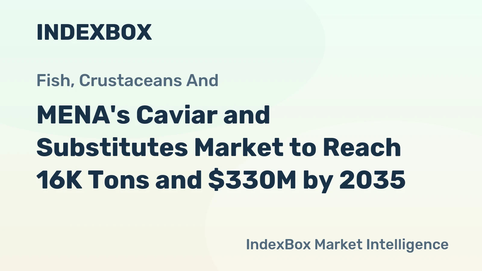 MENA's Caviar and Substitutes Market to Reach 16K Tons and $330M by 2035