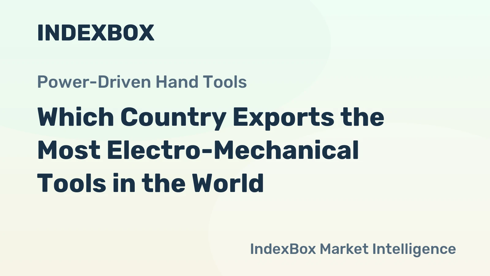 Which Country Exports the Most Electro-Mechanical Tools in the World?