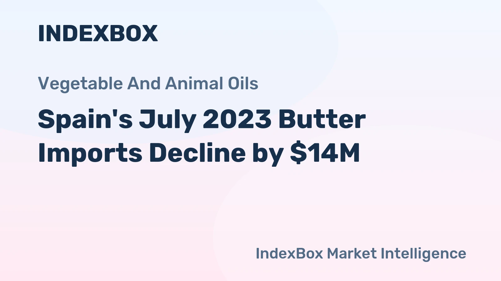 Spain's July 2023 Butter Imports Decline by $14M