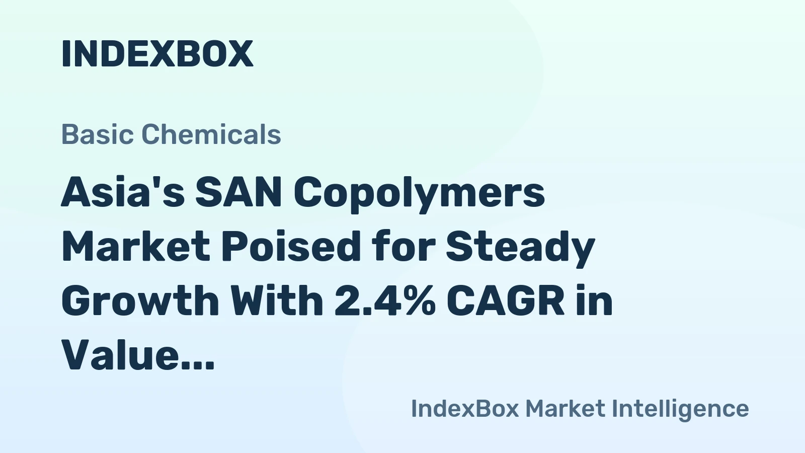 Asia's SAN Copolymers Market Poised for Steady Growth With 2.4% CAGR in Value Through 2035