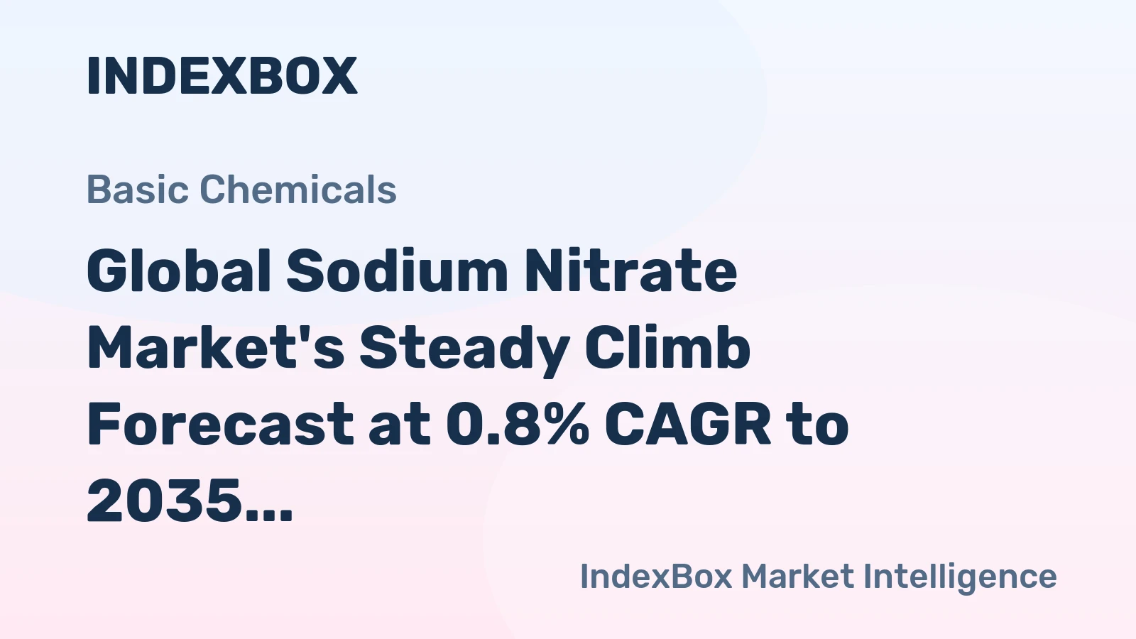 Global Sodium Nitrate Market's Steady Climb Forecast at 0.8% CAGR to 2035