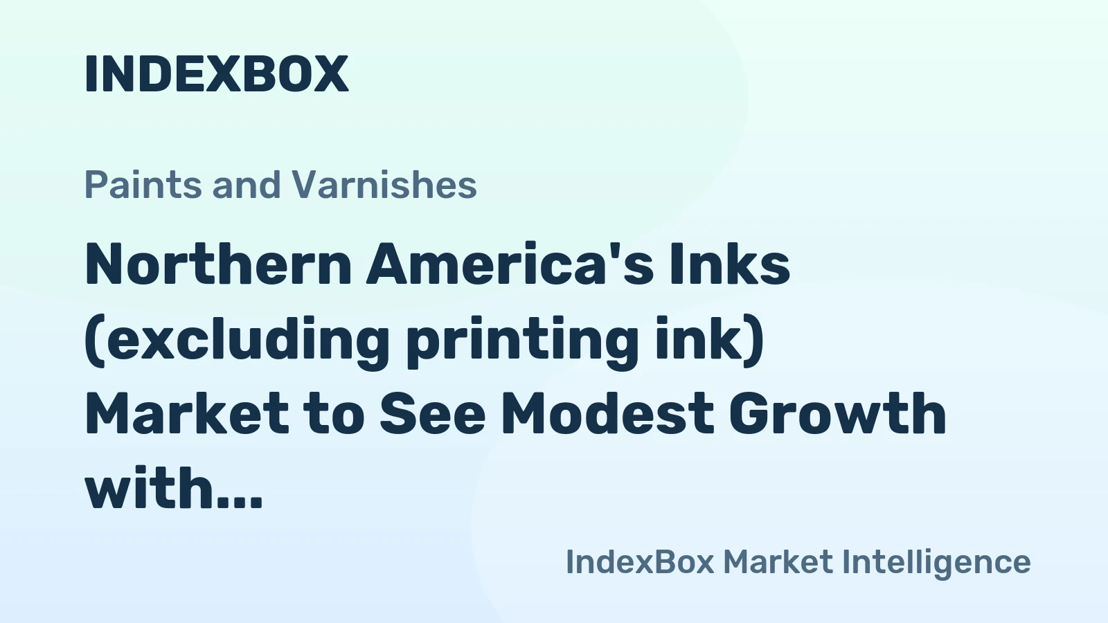Northern America's Inks (excluding printing ink) Market to See Modest Growth with a CAGR of +0.4% from 2024 to 2035