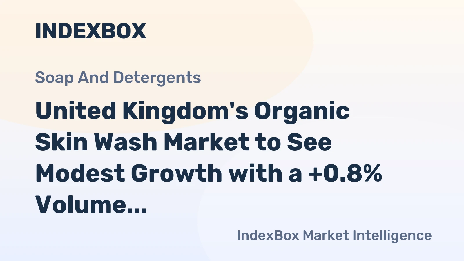 United Kingdom's Organic Skin Wash Market to See Modest Growth with a +0.8% Volume CAGR Through 2035
