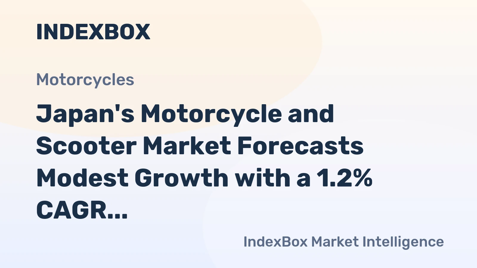 Japan's Motorcycle and Scooter Market Forecasts Modest Growth with a 1.2% CAGR