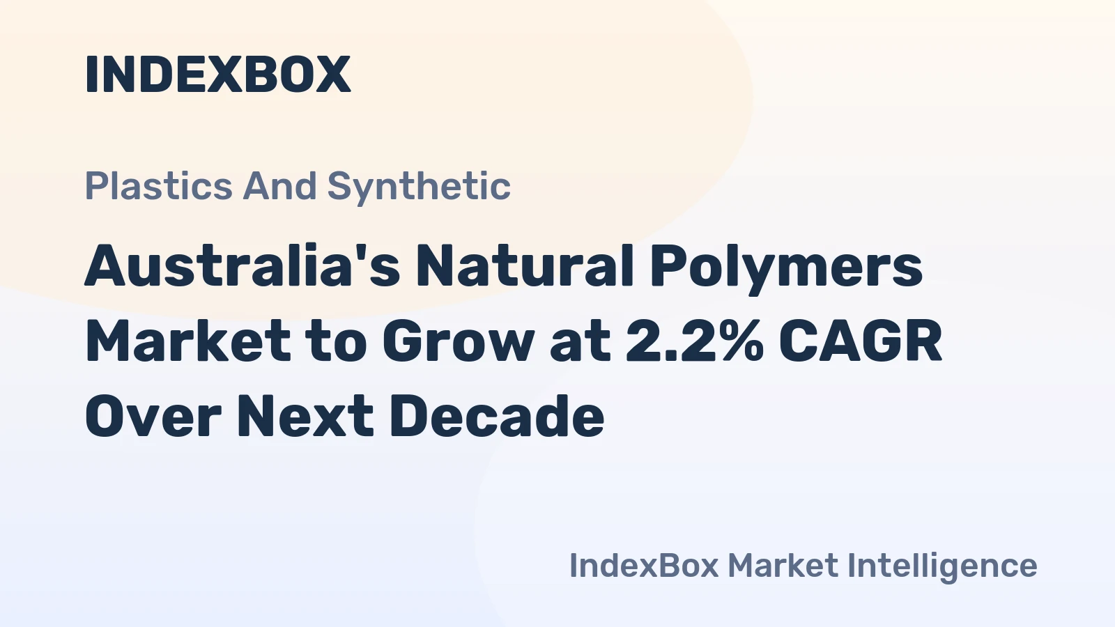 Australia's Natural Polymers Market to Grow at 2.2% CAGR Over Next Decade