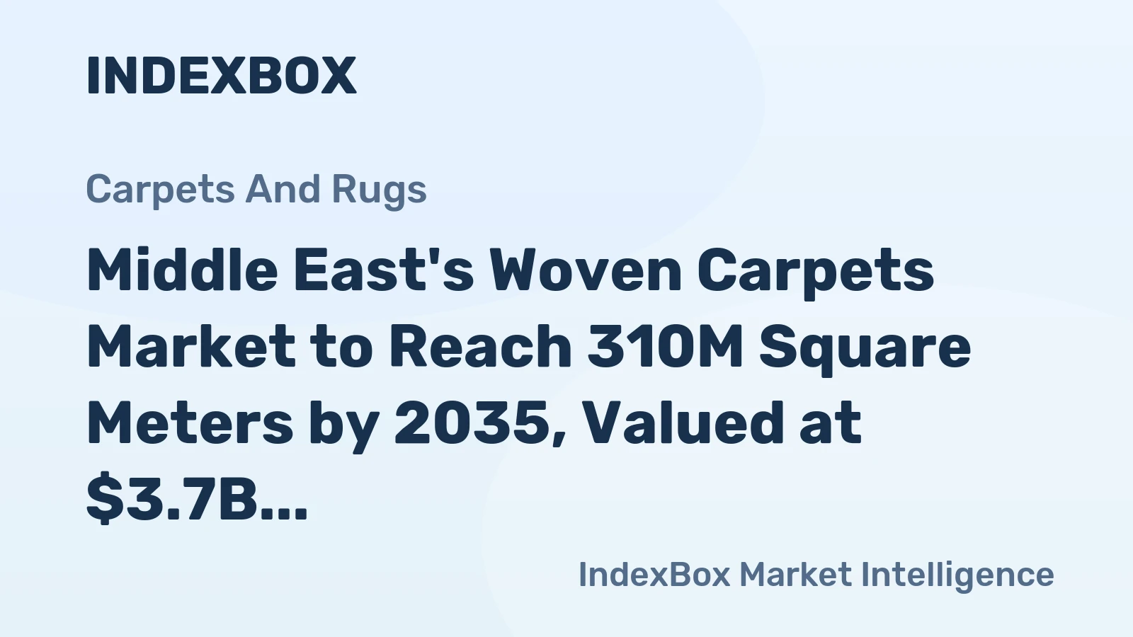 Middle East's Woven Carpets Market to Reach 310M Square Meters by 2035, Valued at $3.7B