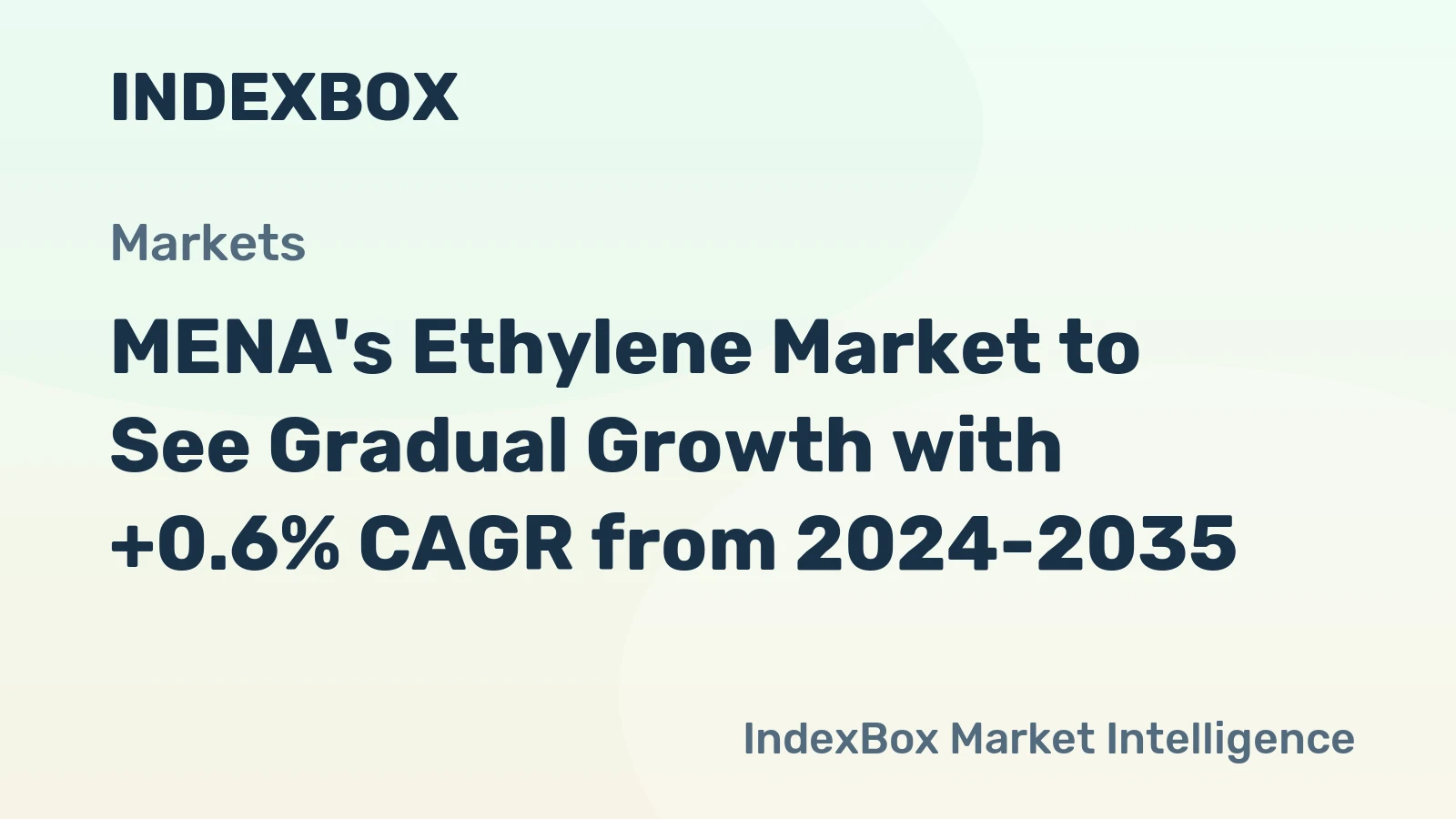 MENA's Ethylene Market to See Gradual Growth with +0.6% CAGR from 2024-2035