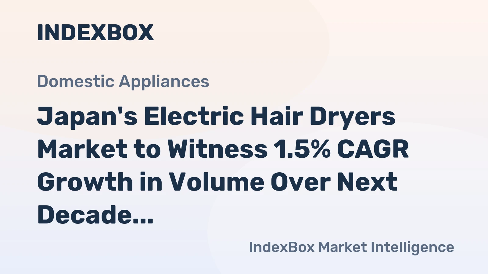 Japan's Electric Hair Dryers Market to Witness 1.5% CAGR Growth in Volume Over Next Decade