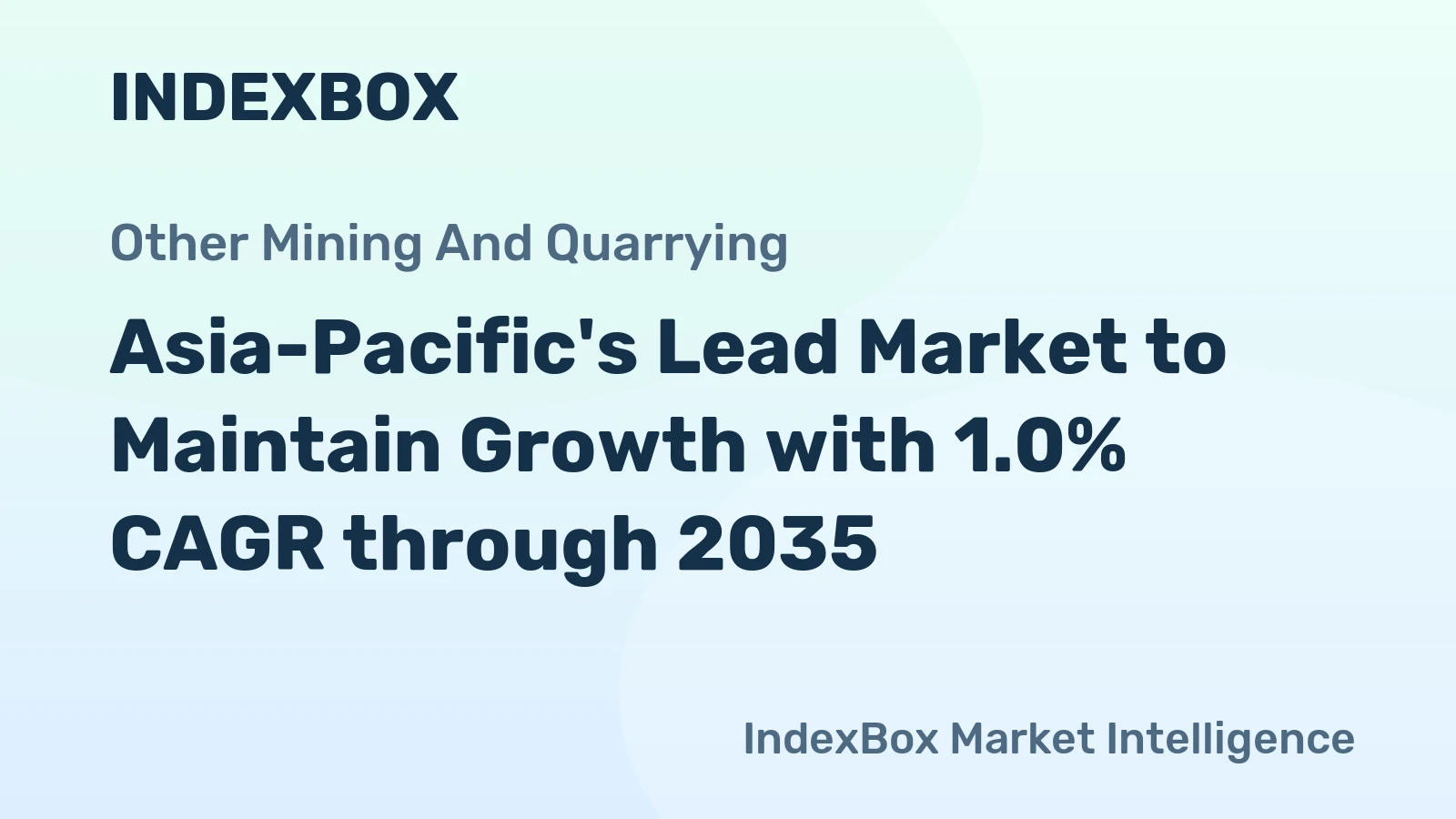 Asia-Pacific's Lead Market to Maintain Growth with 1.0% CAGR through 2035