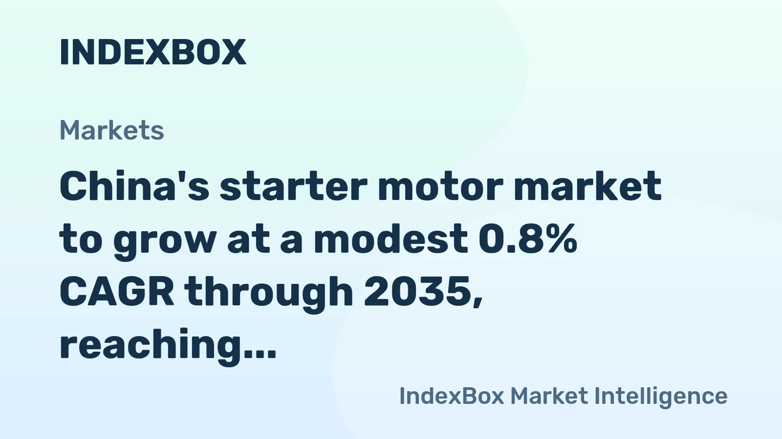 China's starter motor market to grow at a modest 0.8% CAGR through 2035, reaching $849M, driven by sustained demand for starter motors and dual purpose starter generators.