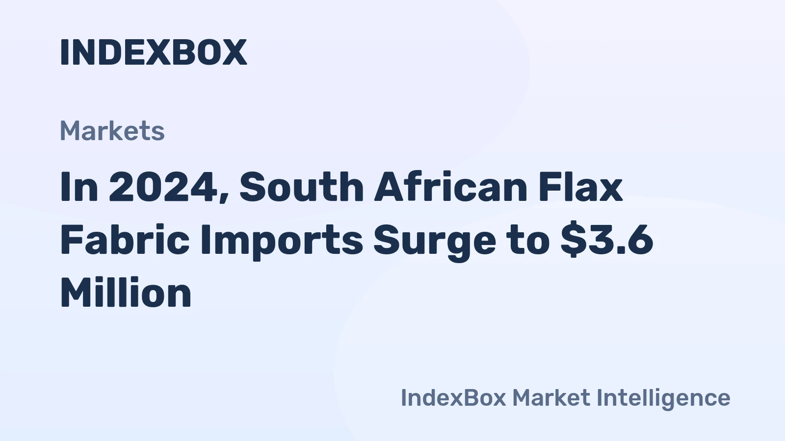 In 2024, South African Flax Fabric Imports Surge to $3.6 Million