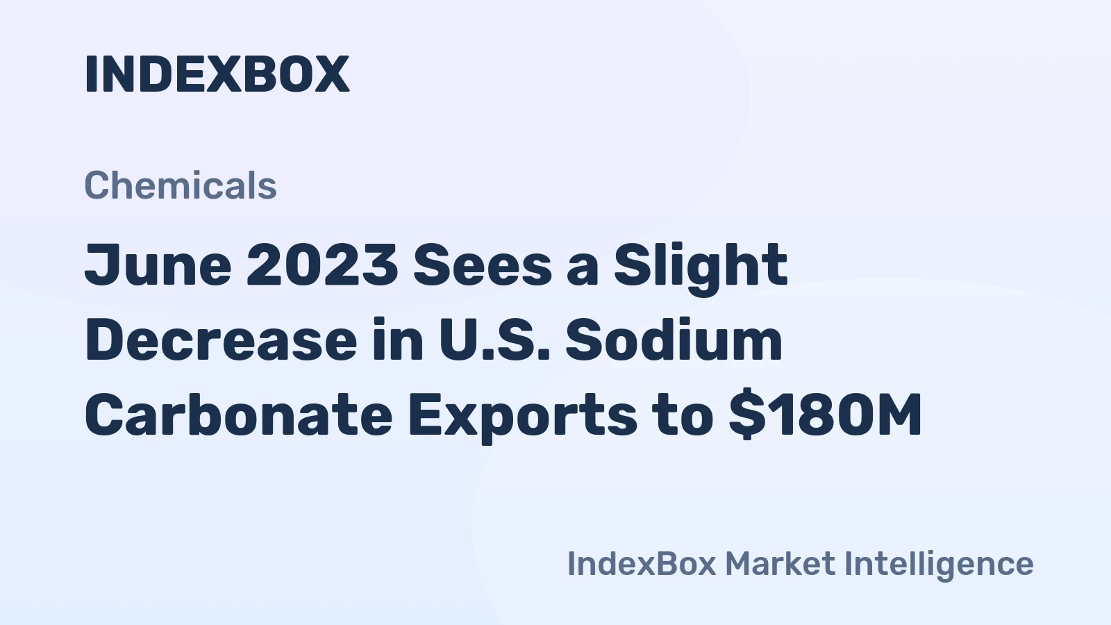 June 2023 Sees a Slight Decrease in U.S. Sodium Carbonate Exports to $180M