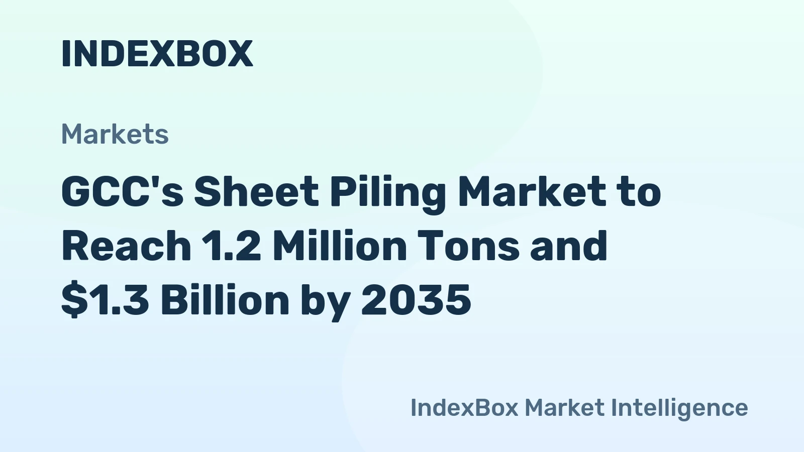 GCC's Sheet Piling Market to Reach 1.2 Million Tons and $1.3 Billion by 2035