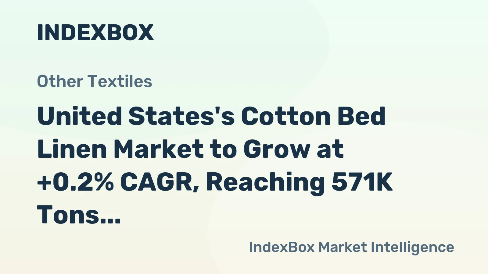 United States's Cotton Bed Linen Market to Grow at +0.2% CAGR, Reaching 571K Tons by 2035
