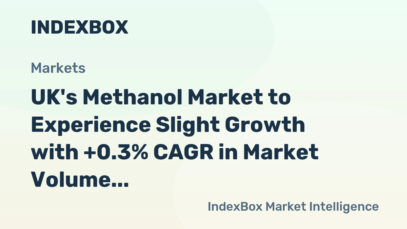 UK's Methanol Market to Experience Slight Growth with +0.3% CAGR in Market Volume from 2024 to 2035