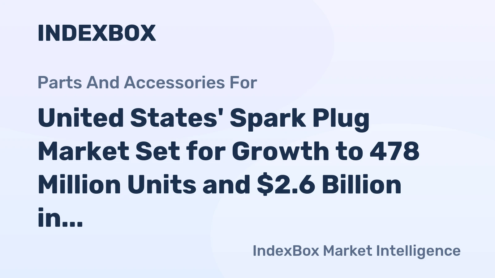 United States' Spark Plug Market Set for Growth to 478 Million Units and $2.6 Billion in Value