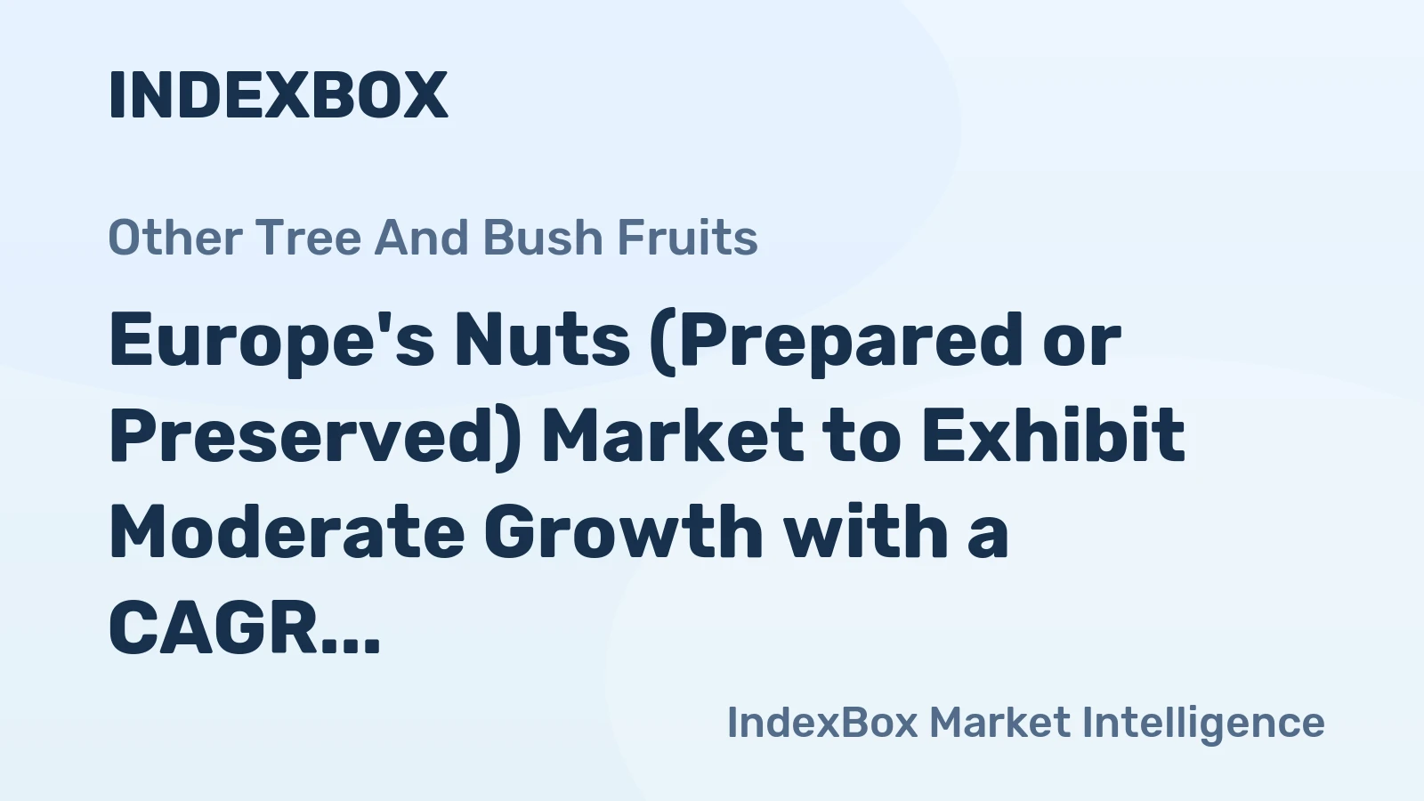 Europe's Nuts (Prepared or Preserved) Market to Exhibit Moderate Growth with a CAGR of +1.0% Through 2035