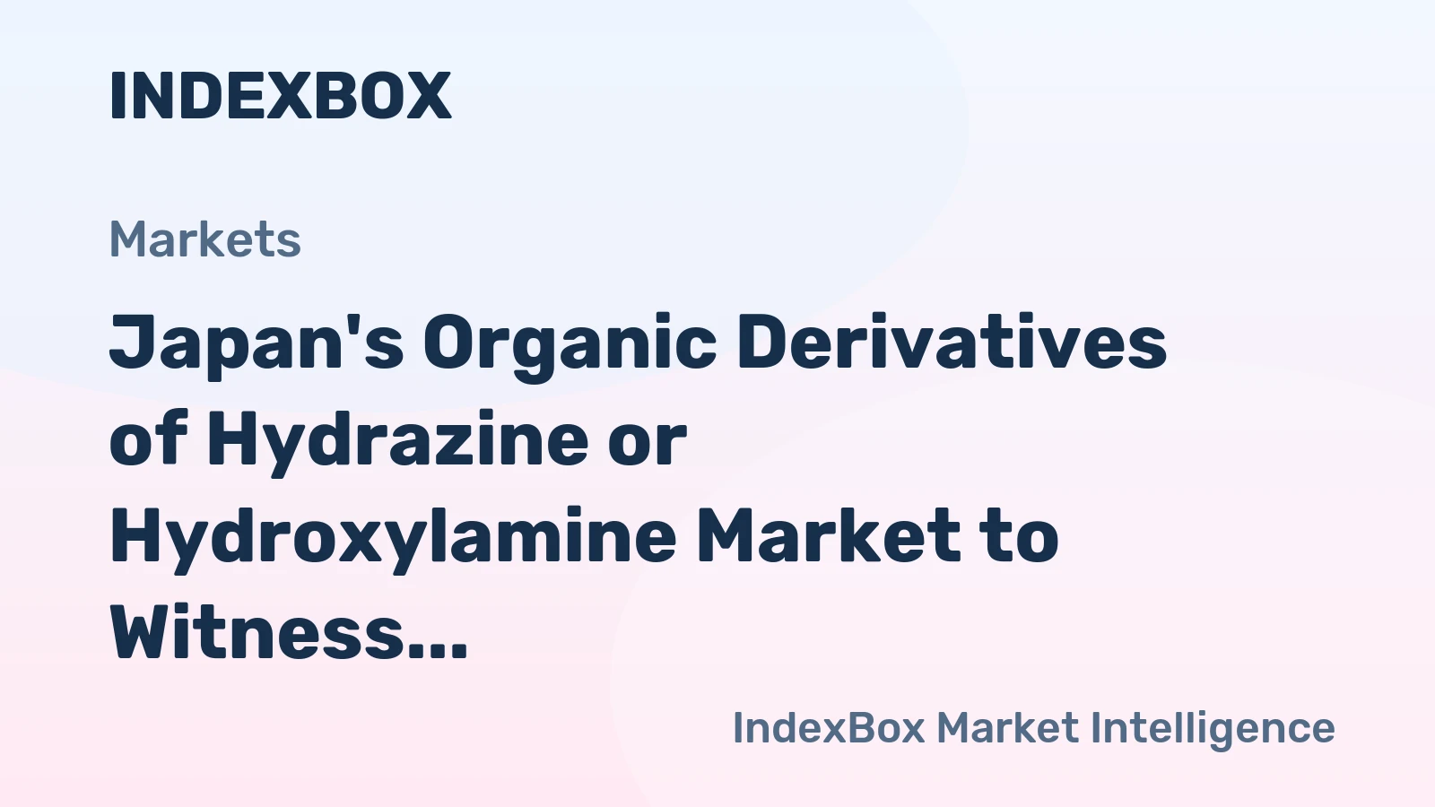 Japan's Organic Derivatives of Hydrazine or Hydroxylamine Market to Witness Modest Growth with +0.4% CAGR from 2024-2035