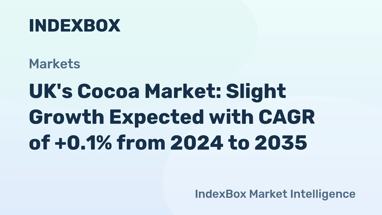 UK's Cocoa Market: Slight Growth Expected with CAGR of +0.1% from 2024 to 2035