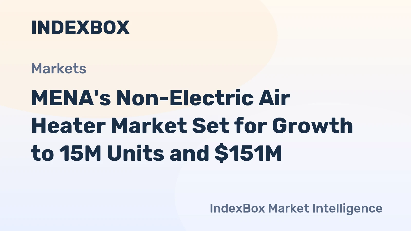 MENA's Non-Electric Air Heater Market Set for Growth to 15M Units and $151M