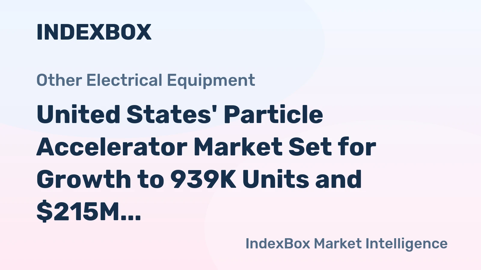 United States' Particle Accelerator Market Set for Growth to 939K Units and $215M