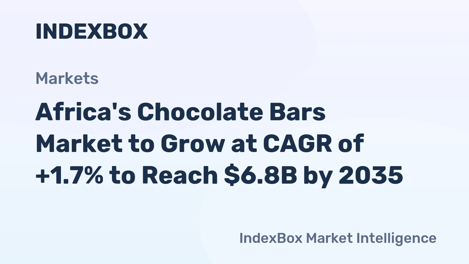 Africa's Chocolate Bars Market to Grow at CAGR of +1.7% to Reach $6.8B by 2035