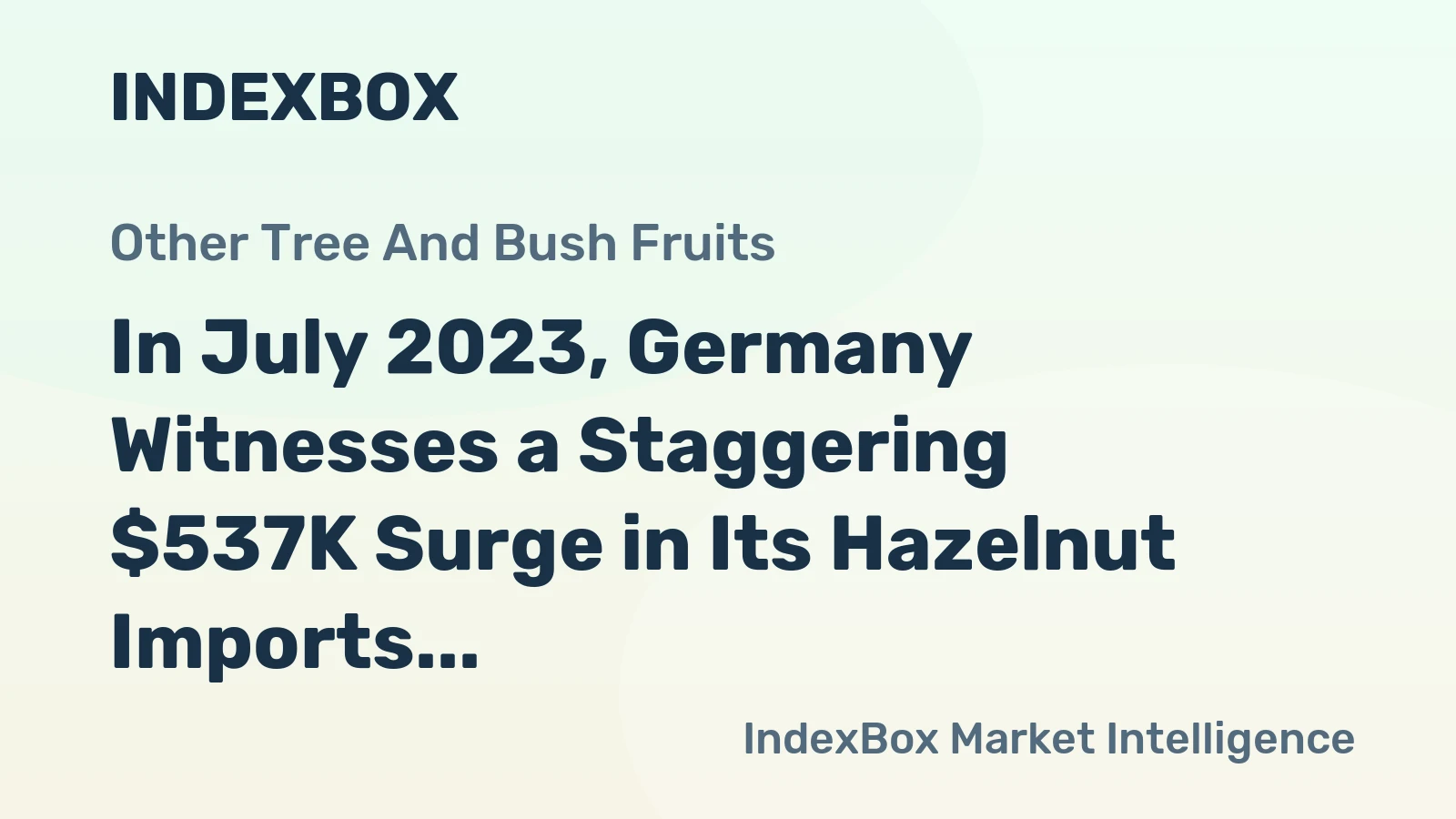In July 2023, Germany Witnesses a Staggering $537K Surge in Its Hazelnut Imports
