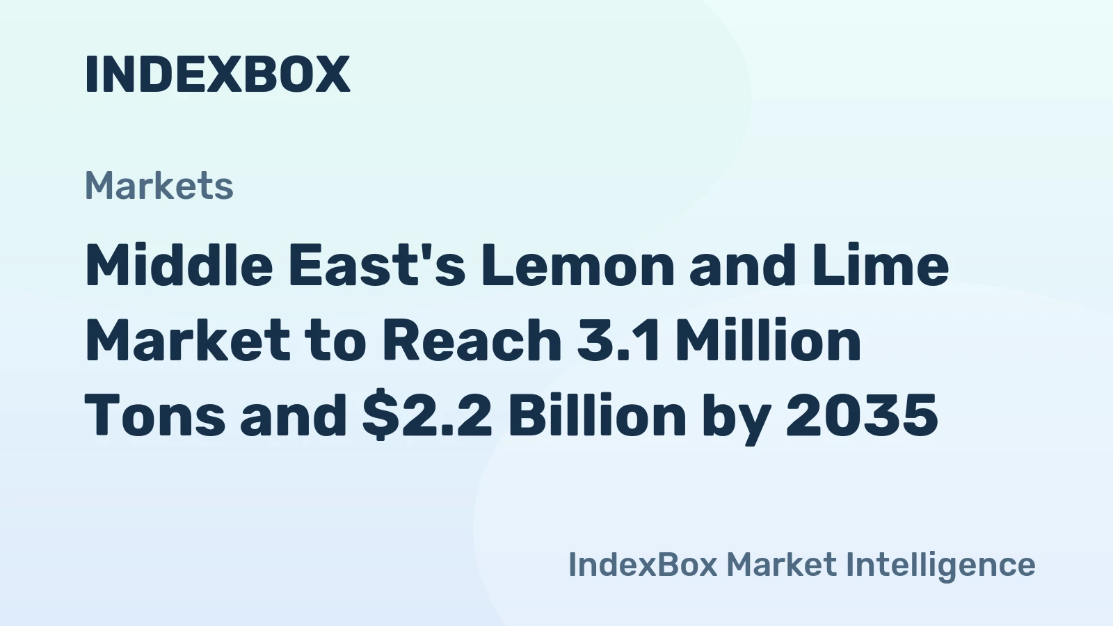 Middle East's Lemon and Lime Market to Reach 3.1 Million Tons and $2.2 Billion by 2035