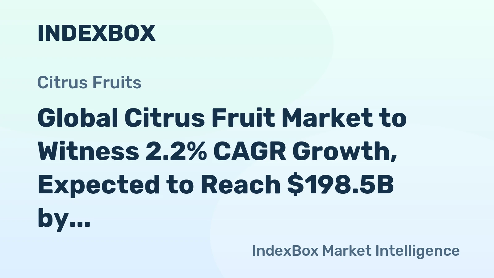 Global Citrus Fruit Market to Witness 2.2% CAGR Growth, Expected to Reach $198.5B by 2030