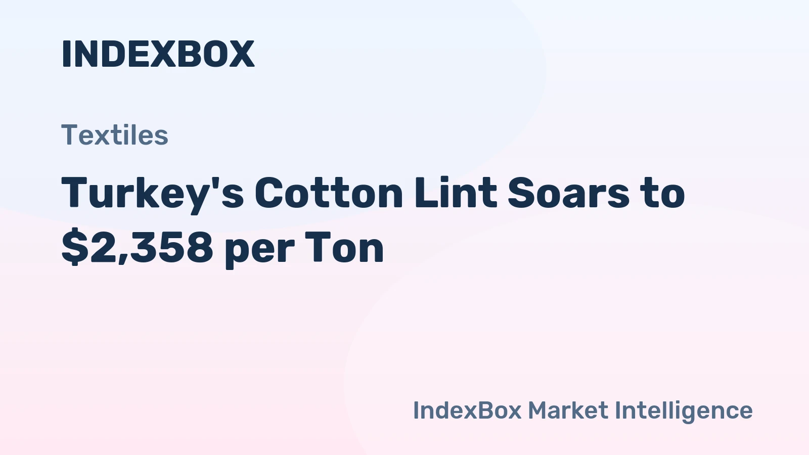 Turkey's Cotton Lint Soars to $2,358 per Ton