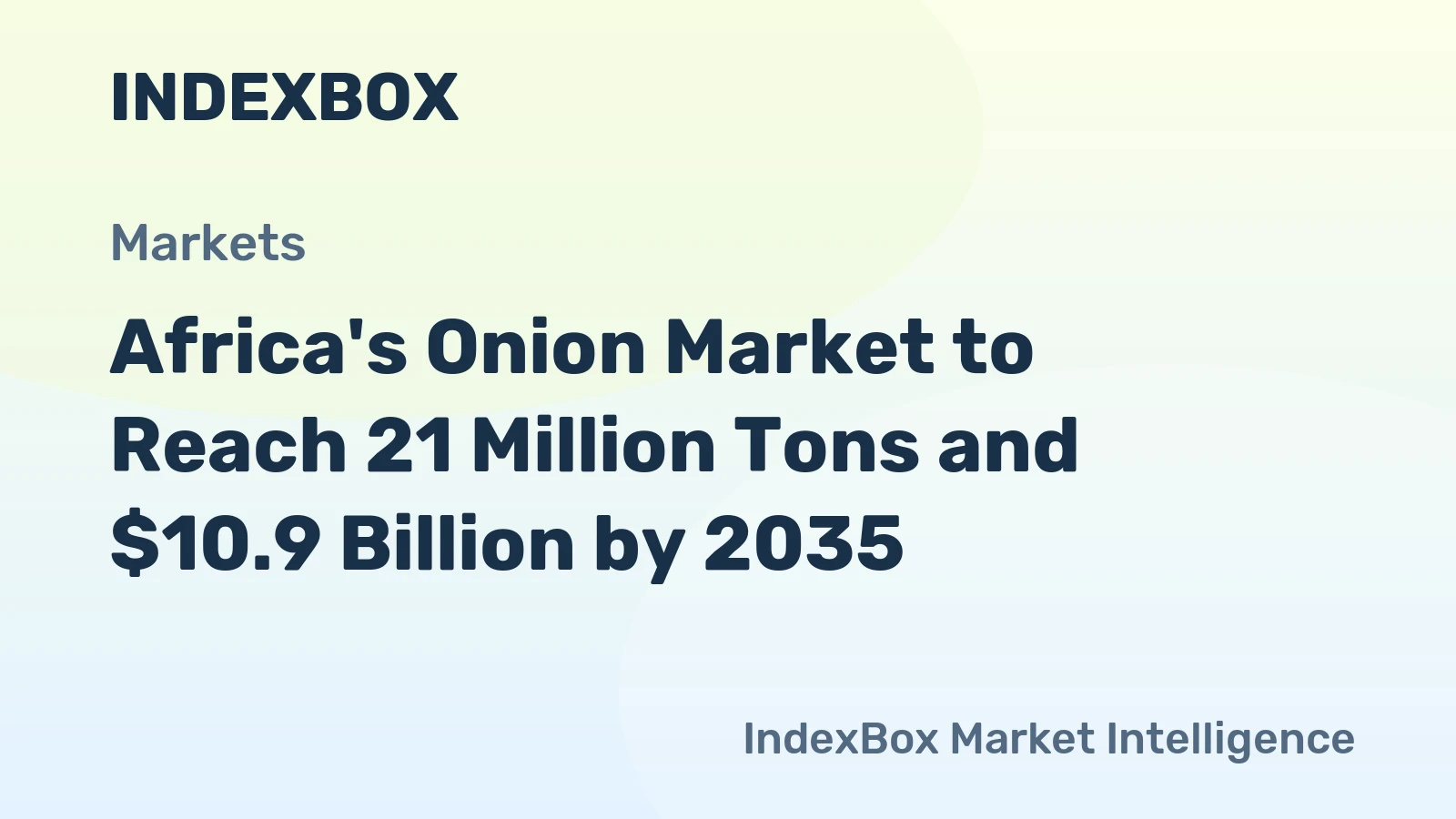 Africa's Onion Market to Reach 21 Million Tons and $10.9 Billion by 2035
