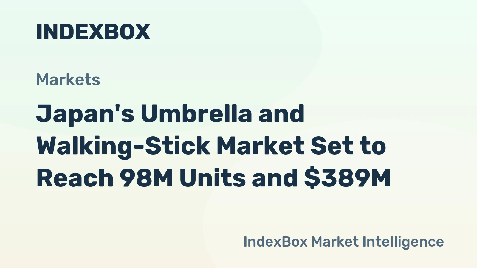 Japan's Umbrella and Walking-Stick Market Set to Reach 98M Units and $389M