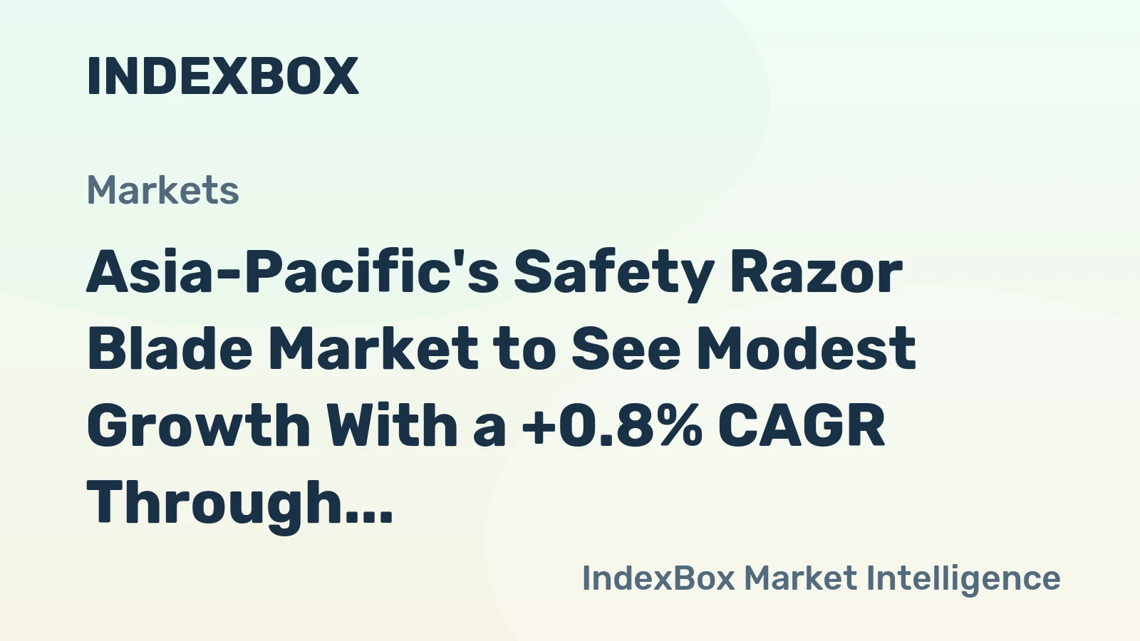 Asia-Pacific's Safety Razor Blade Market to See Modest Growth With a +0.8% CAGR Through 2035